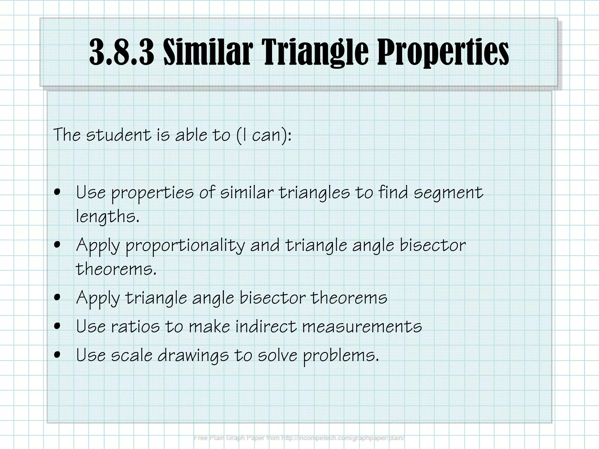3.8.3 Similar Triangle Properties | PDF