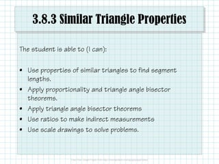 3.8.3 Similar Triangle Properties | PPT
