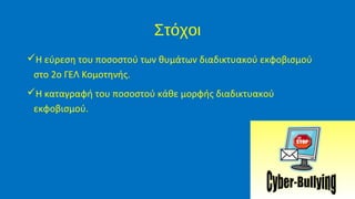 μορφές διαδικτυακού εκφοβισμού σε μαθητές λυκείου 3 | PPT