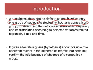 3. descriptive study | PPT