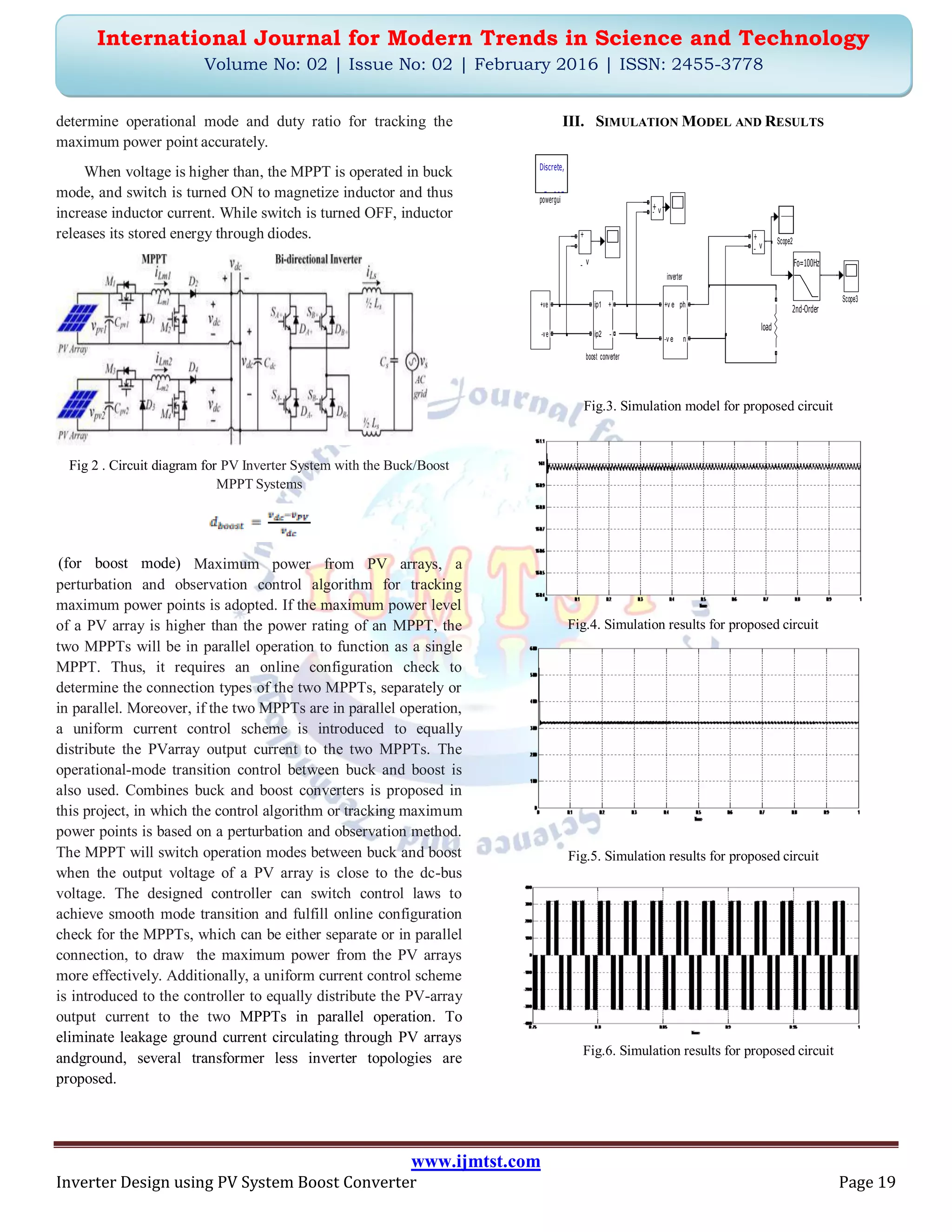 Inverter Design using PV System Boost Converter | PDF