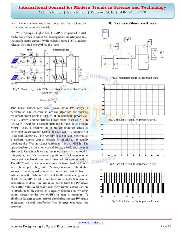 Inverter Design using PV System Boost Converter | PDF