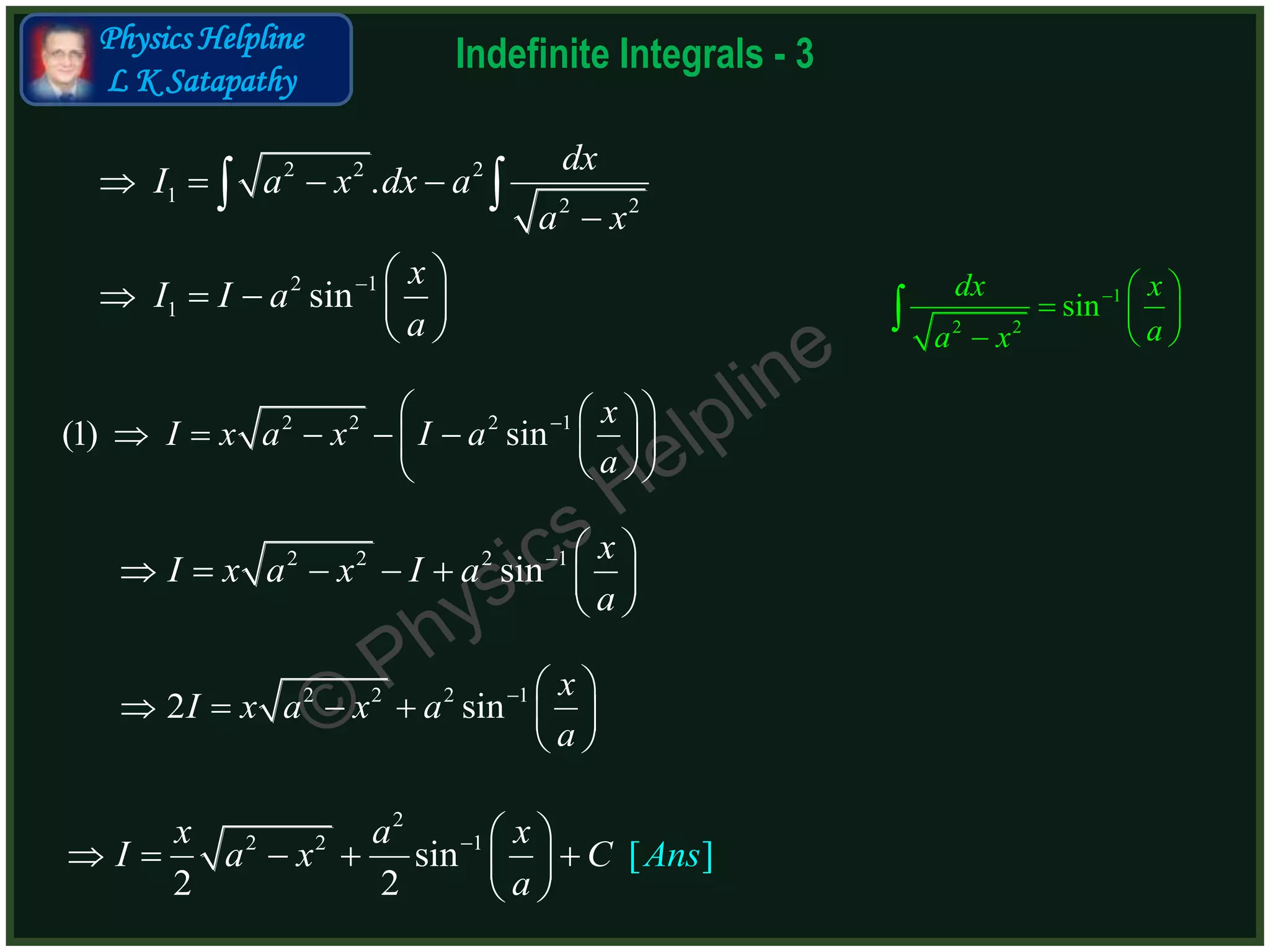 Indefinite Integral 3 Ppt