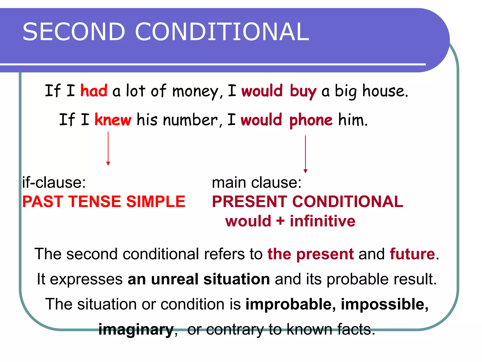 Conditionals - Advance English Writing | PPTX