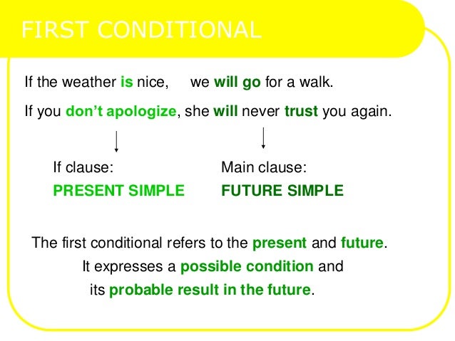 Conditionals Advance English Writing