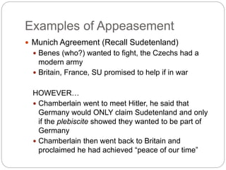 Sec 3N Hist (Elec) Chapter 4.1: Outbreak of War in Europe (Policy of ...