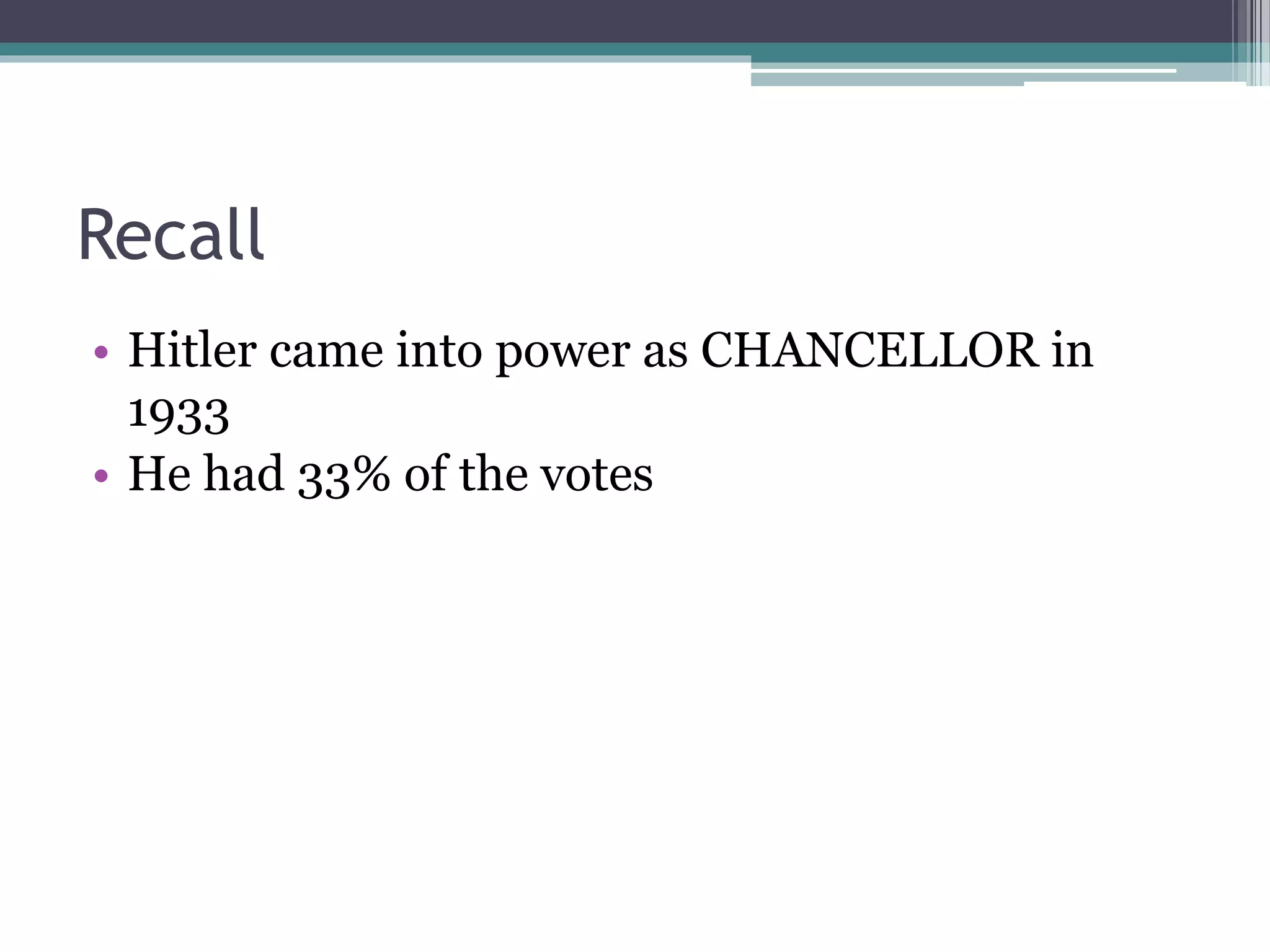 Sec 3N Hist (Elec) Chapter 3.3: Hitler's Germany (Impact of Hitler's ...