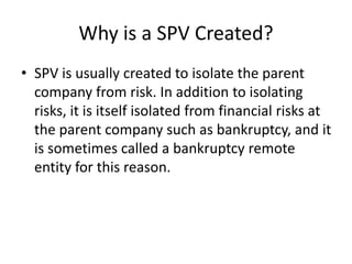 spv | PPTX | Business | Business and Finance