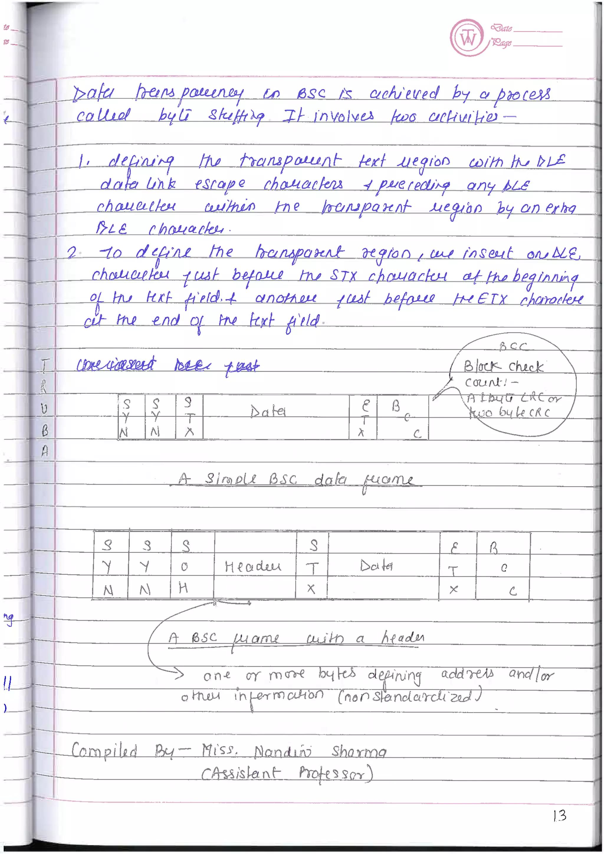 Computer Network Notes (Handwritten) UNIT 2 | PDF