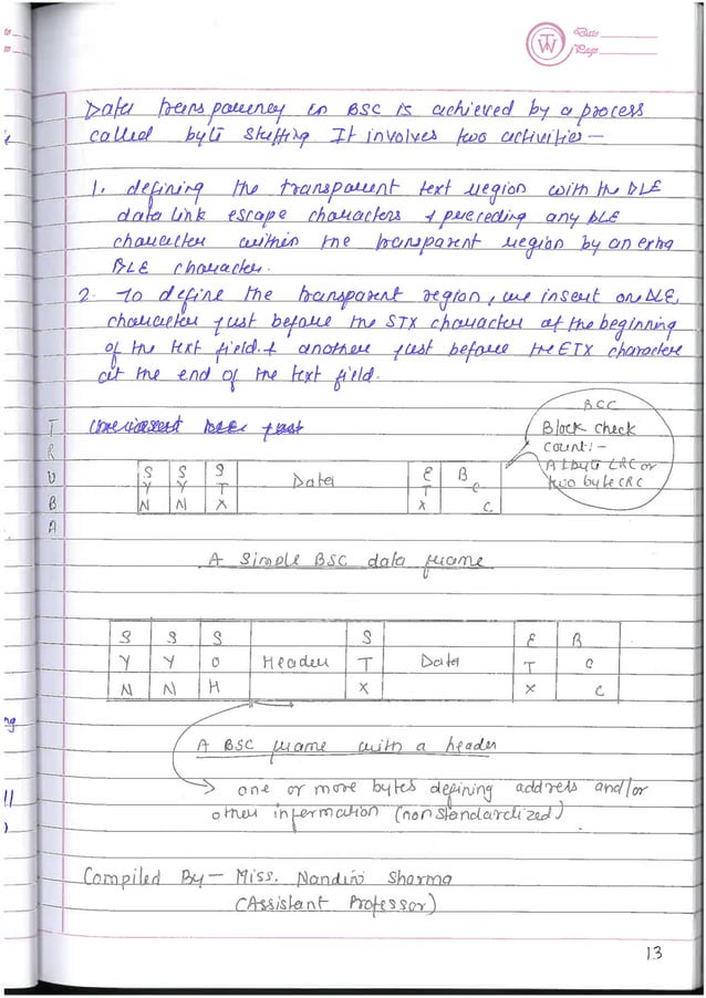 Computer Network Notes (Handwritten) UNIT 2 | PDF