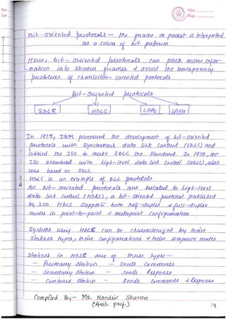 Computer Network Notes (Handwritten) UNIT 2 | PDF