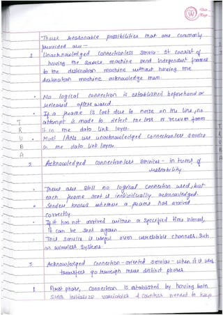 Computer Network Notes (Handwritten) UNIT 2 | PDF