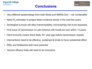 Zika: epidemiology and control | PDF