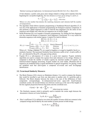 A SURVEY ON SIMILARITY MEASURES IN TEXT MINING | PDF