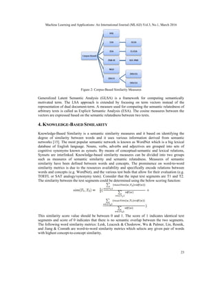 A SURVEY ON SIMILARITY MEASURES IN TEXT MINING | PDF