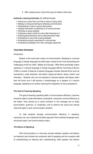 Teaching Listening and Speaking (3 of 16) | DOC
