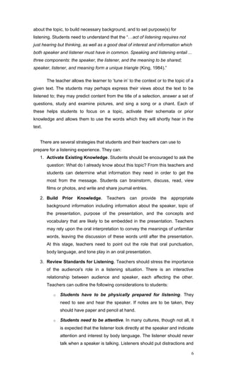 Teaching Listening and Speaking (3 of 16) | DOC