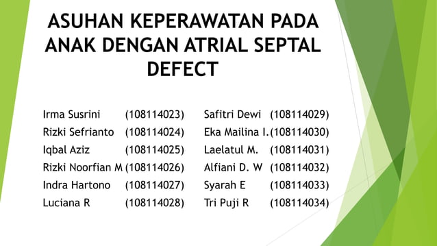 ASKEP ATRIAL SEPTAL DEFECT (ASD) | PPTX