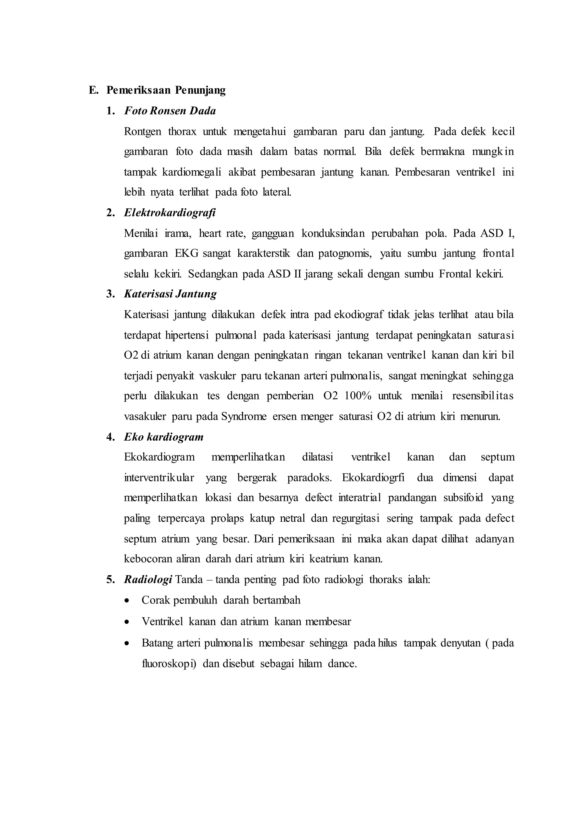ASKEP ATRIAL SEPTAL DEFECT (ASD) | DOCX
