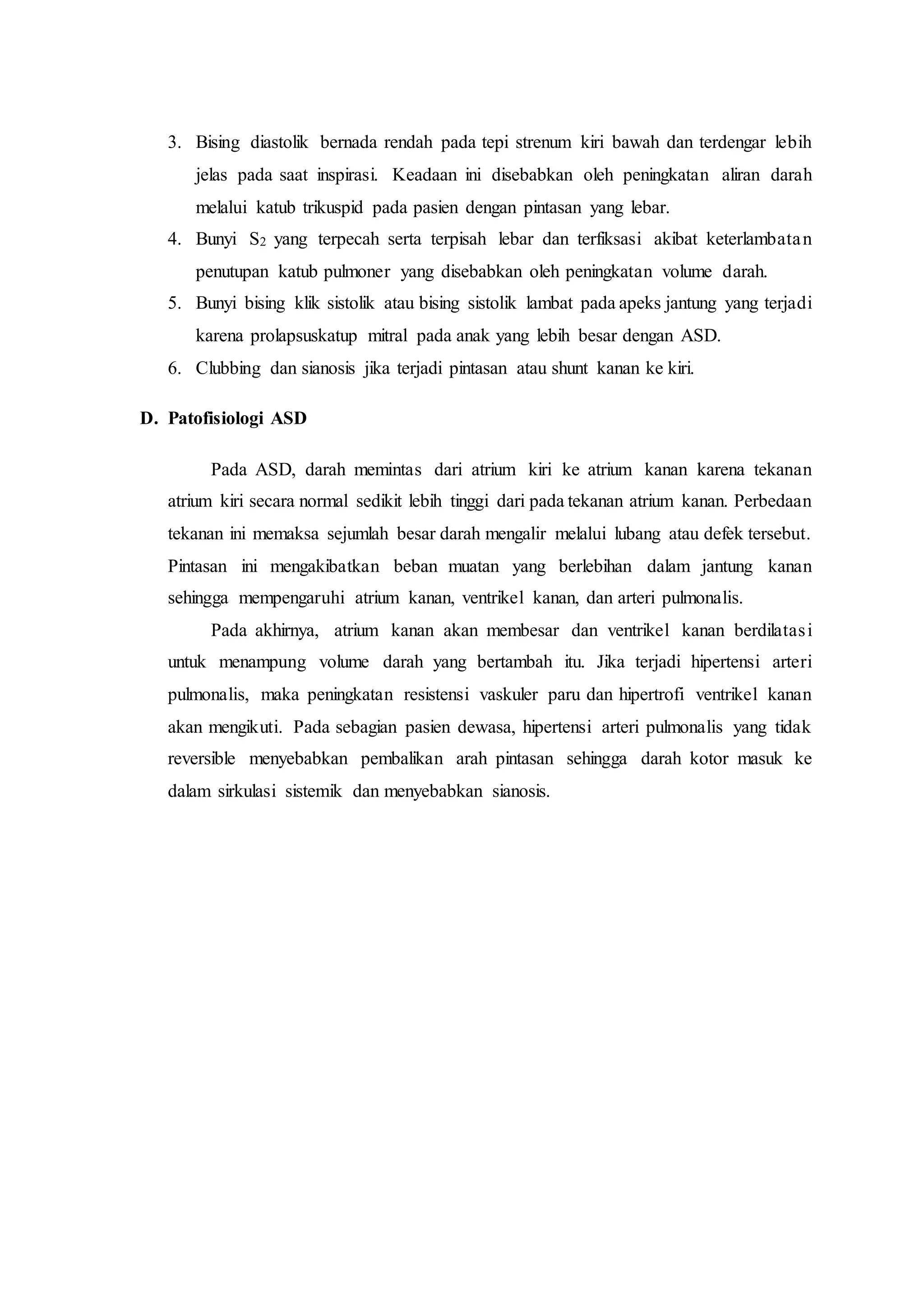 ASKEP ATRIAL SEPTAL DEFECT (ASD) | DOCX