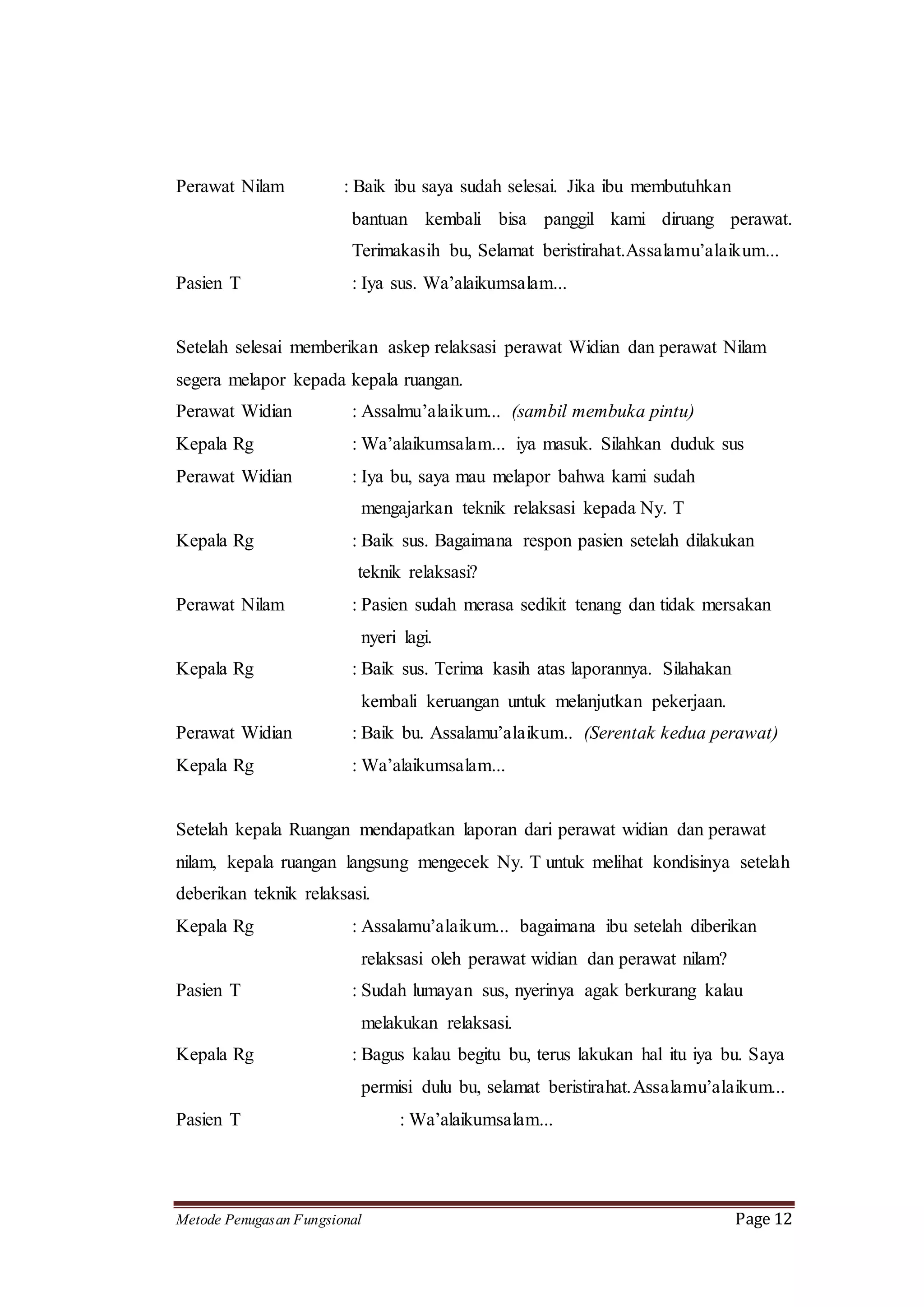 Skenario metode penugasan fungsional | DOCX