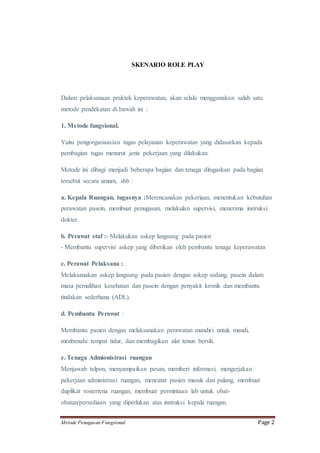 Skenario metode penugasan fungsional | DOCX