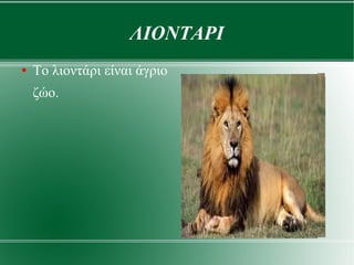 Τα αγαπημένα μου ζώα | PPT