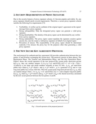 A PROXY SIGNATURE SCHEME BASED ON NEW SECURE AUTHENTICATED KEY AGREEMENT PROTOCOL | PDF ...