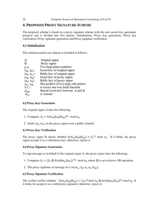 A PROXY SIGNATURE SCHEME BASED ON NEW SECURE AUTHENTICATED KEY ...