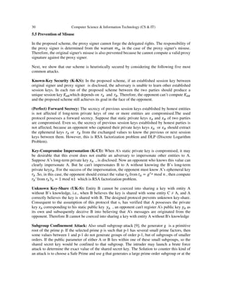 A PROXY SIGNATURE SCHEME BASED ON NEW SECURE AUTHENTICATED KEY AGREEMENT PROTOCOL | PDF ...