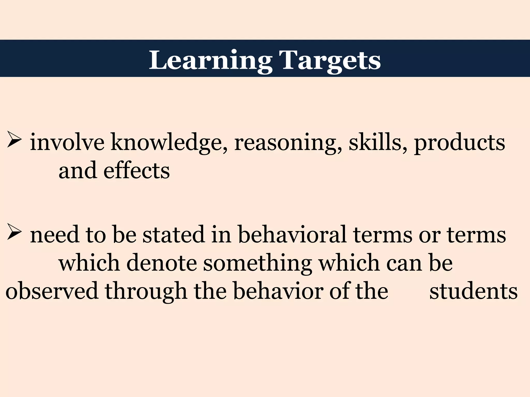 3. cognitive targets | PPT