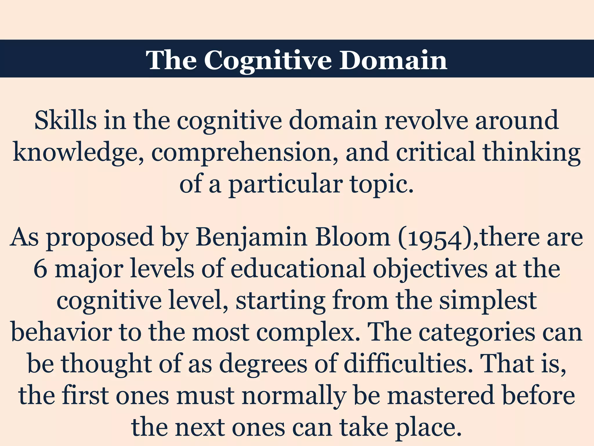 3. cognitive targets | PPT