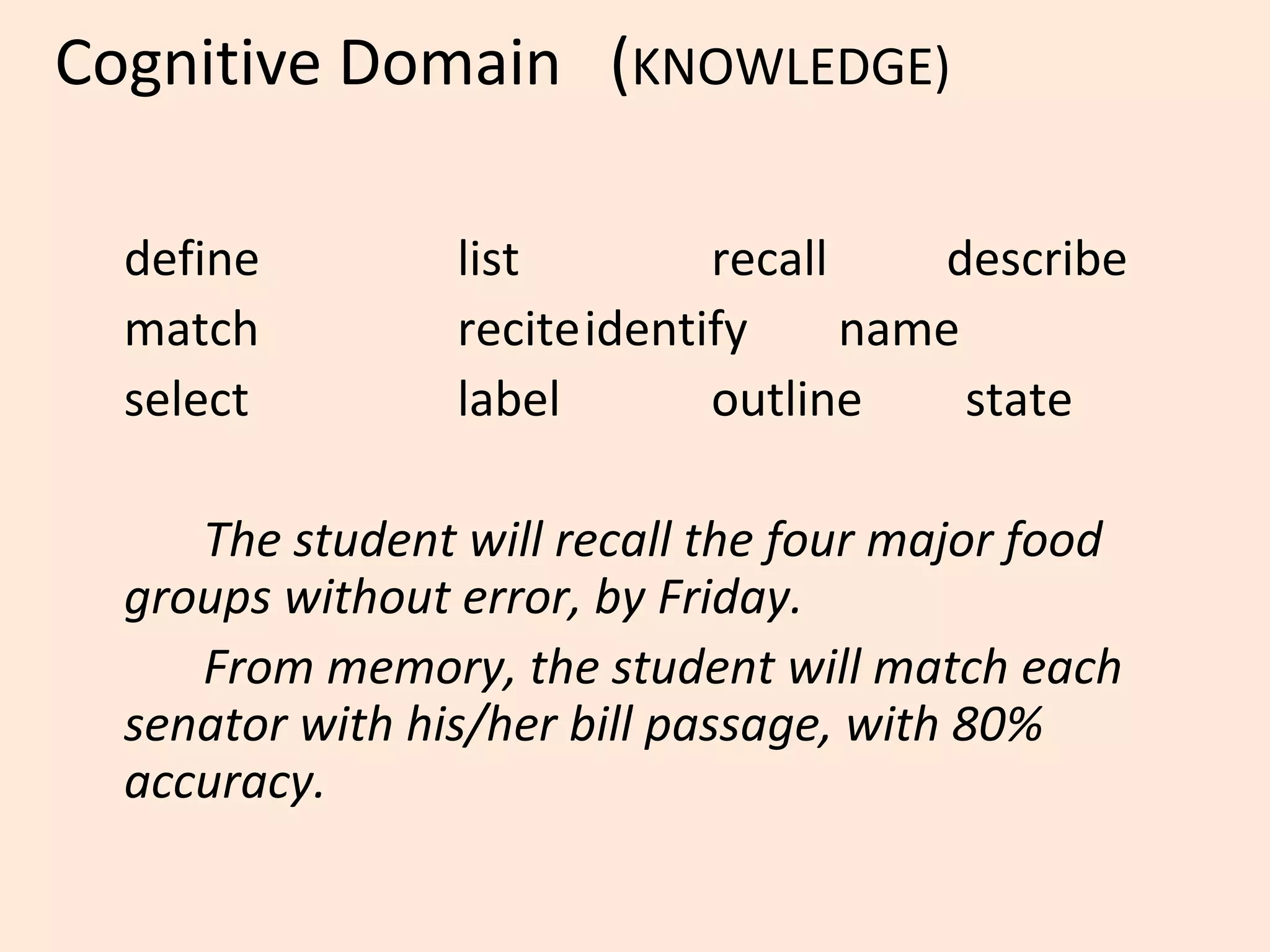 3. cognitive targets | PPT