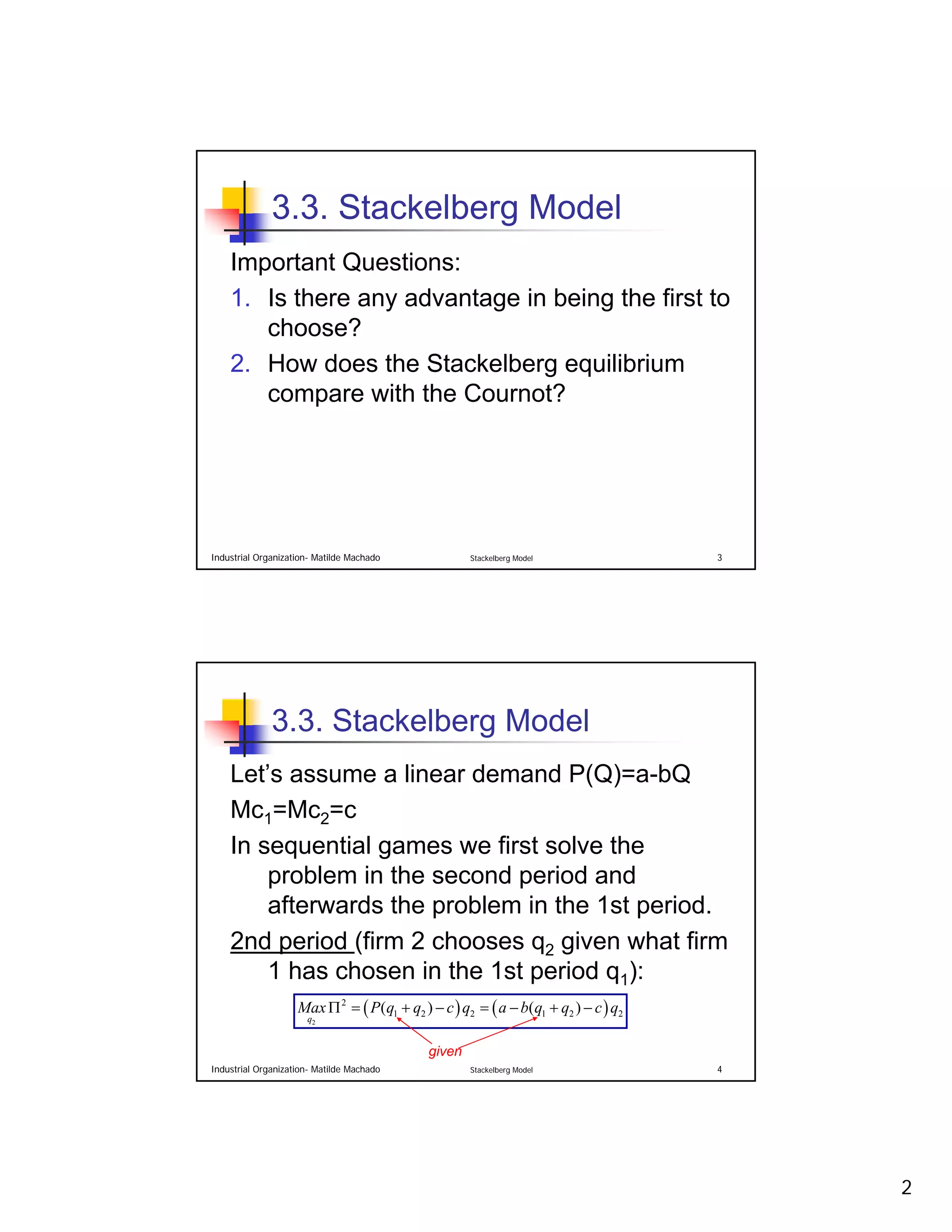 stackelberg model | PDF