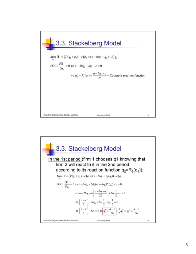 stackelberg model | PDF | Business Accounting & Finance | Business