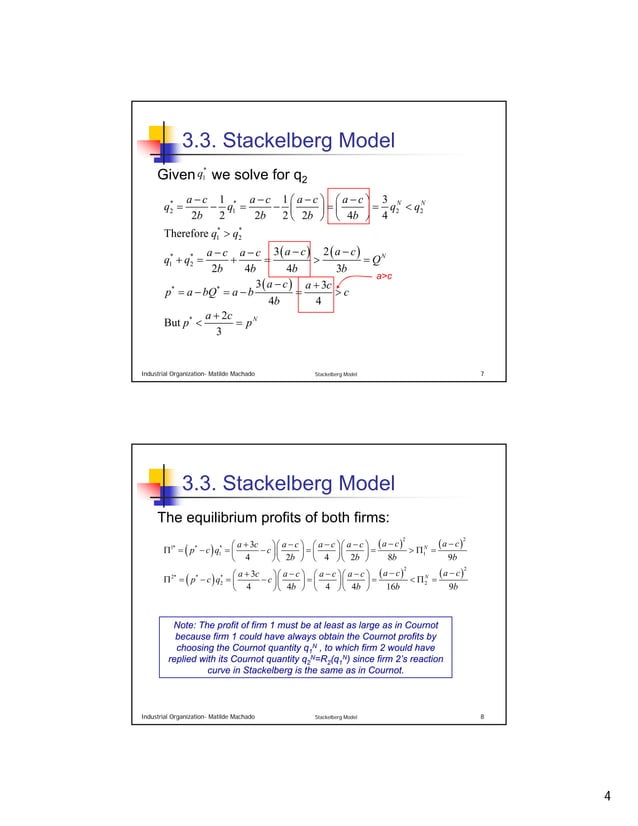 stackelberg model | PDF | Business Accounting & Finance | Business