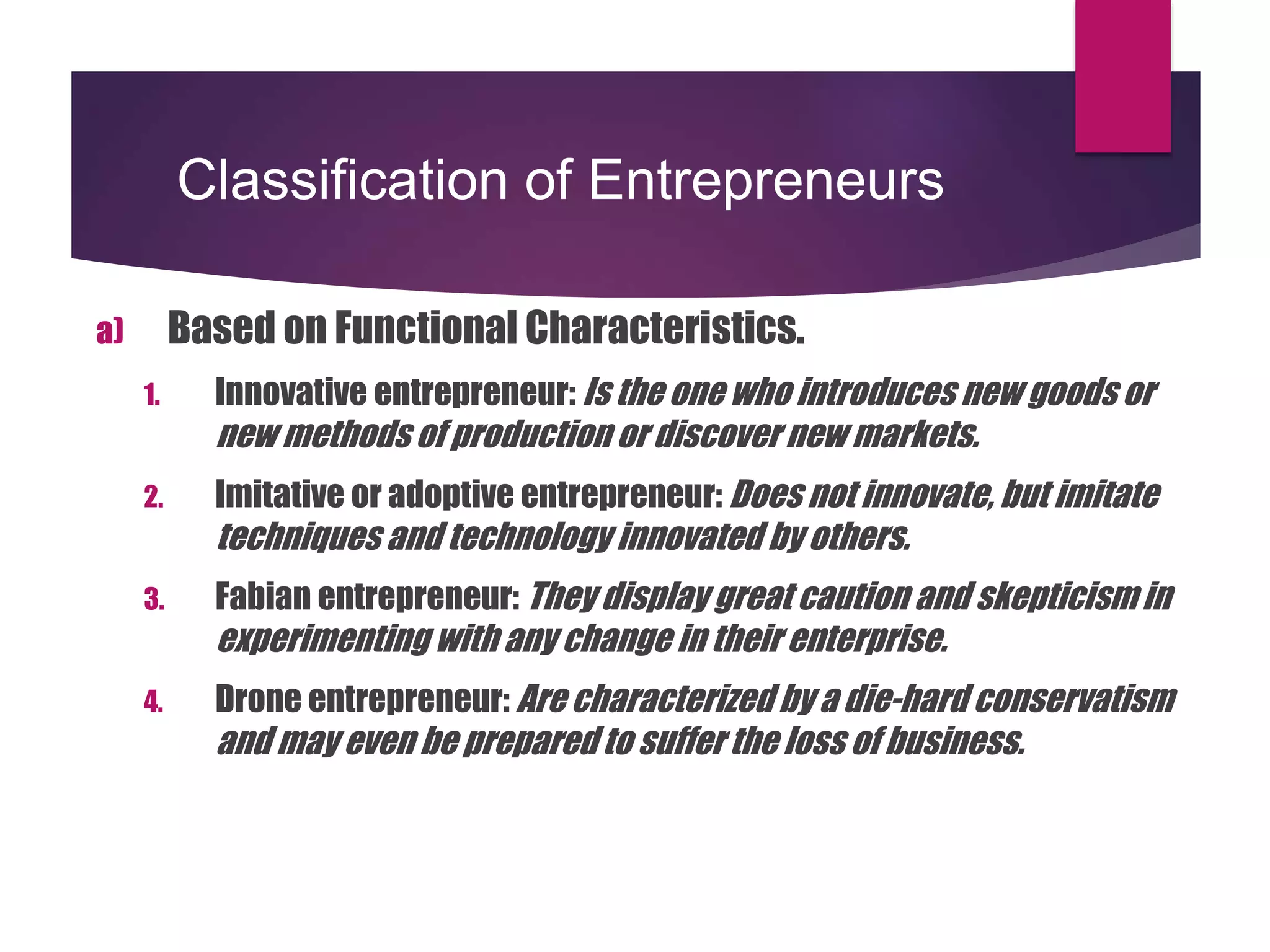 3. types of entrepreneurs and their characteristics | PPTX