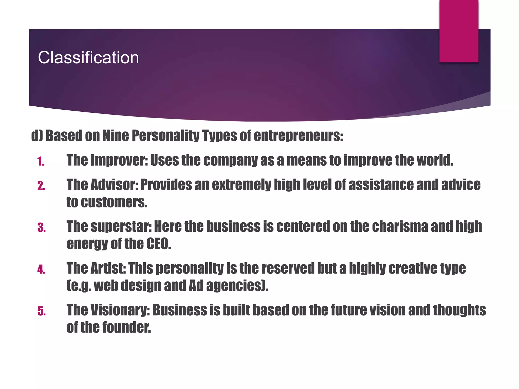 3. types of entrepreneurs and their characteristics | PPTX