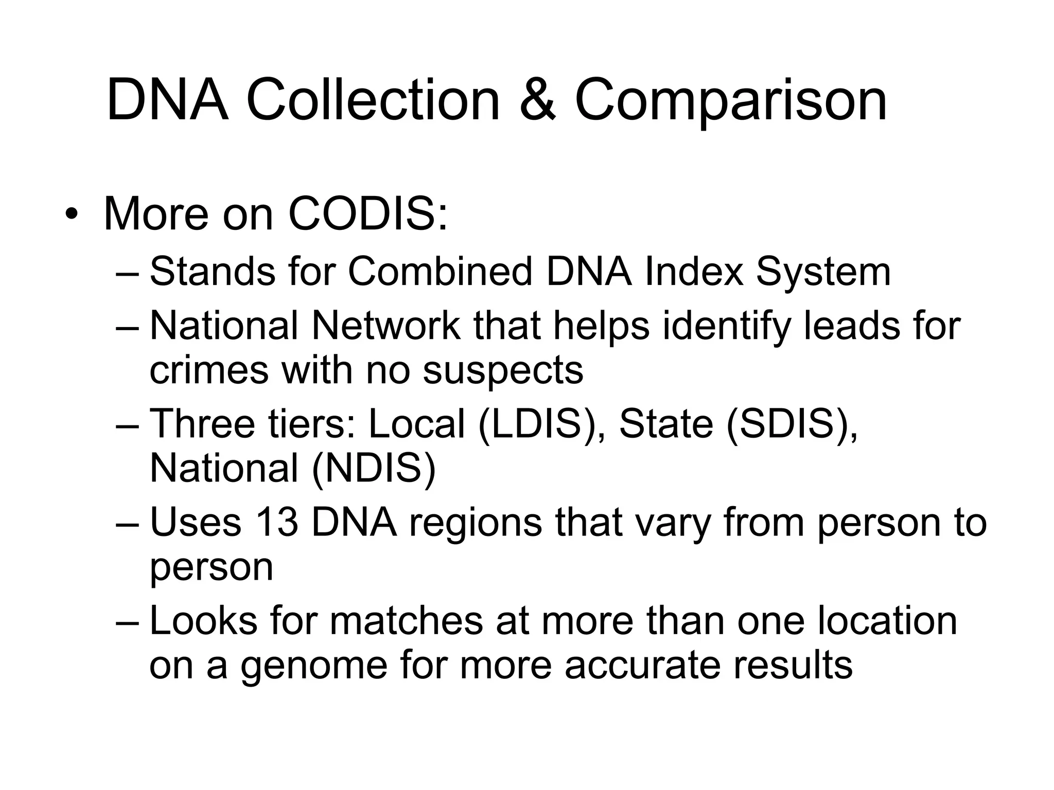 DNA in forensics | PPTX | Genetics | Science