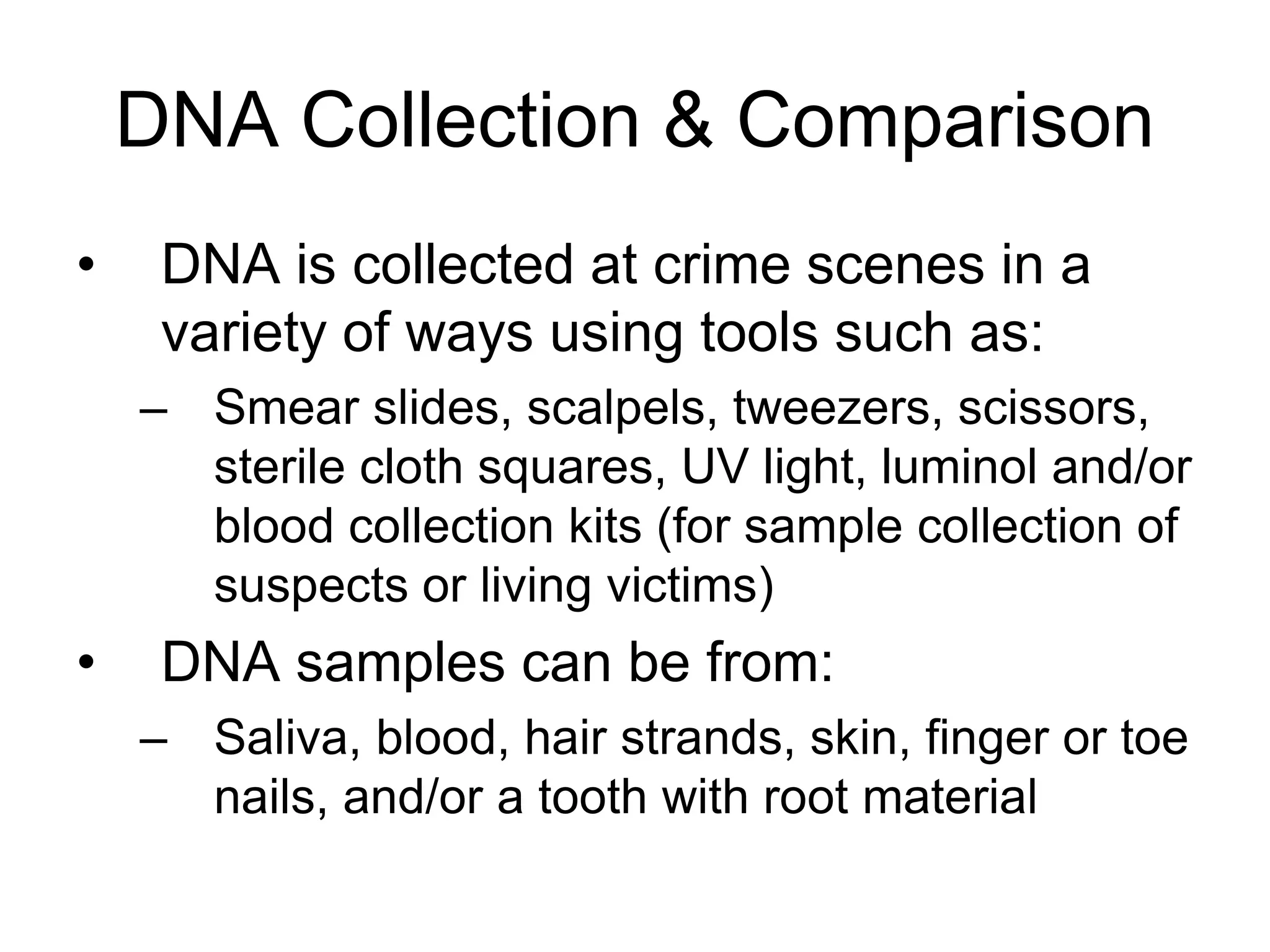 DNA in forensics | PPTX | Genetics | Science