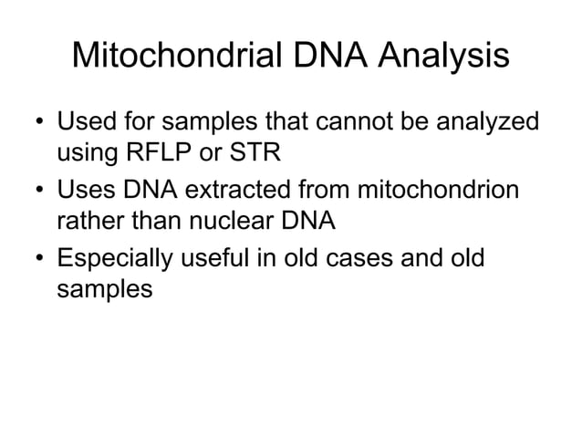 DNA in forensics | PPTX | Genetics | Science
