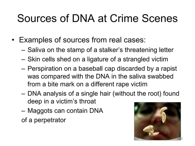 DNA in forensics | PPTX | Genetics | Science