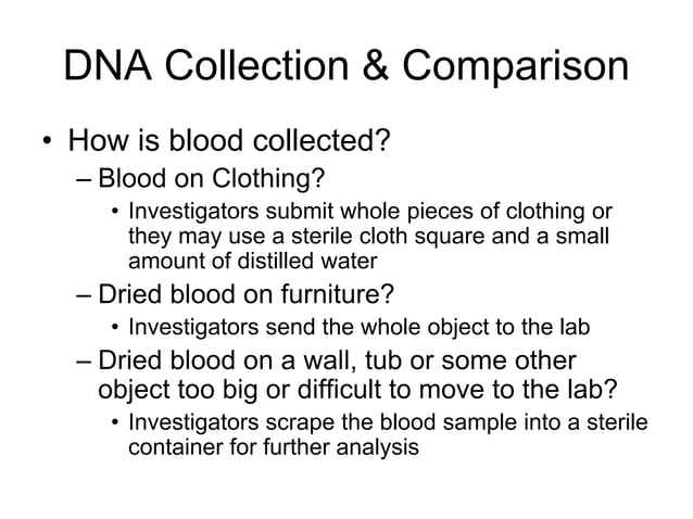 DNA in forensics | PPTX | Genetics | Science