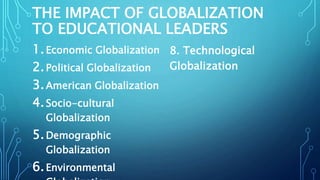 globalization and the changing face of educational leadership | PPTX