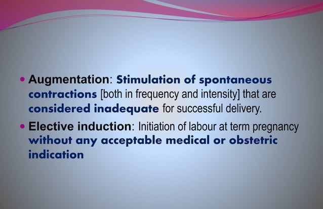 Medical induction of labour | PPTX