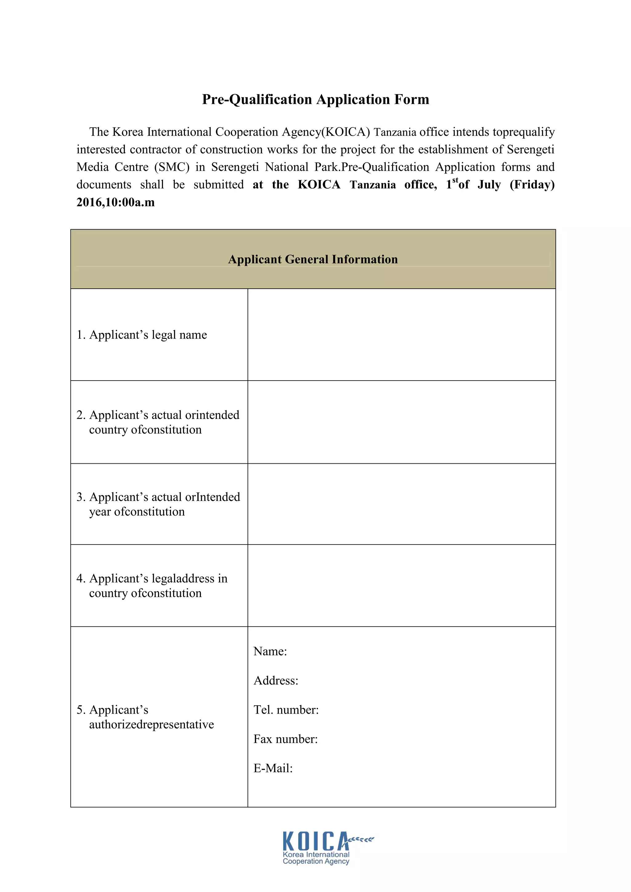 3. pq application form serengeti | PDF