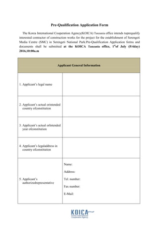 3. pq application form serengeti | PDF