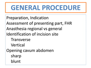 Modern Approach to The Cesarean Section Technique | PDF