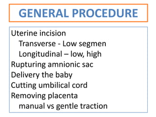 Modern Approach to The Cesarean Section Technique | PDF