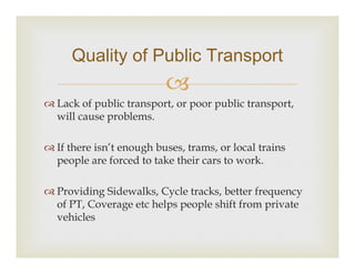 Traffic and Transportation problems | PDF